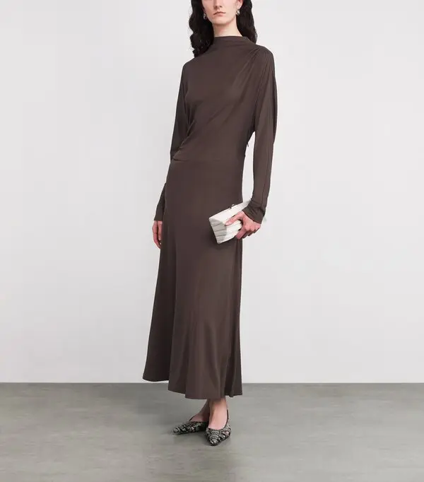 RETORI Jersey Draped Maxi Dress