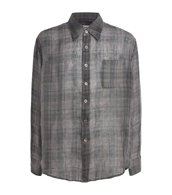 Our Legacy Cotton-blend Check Above Shirt - Black