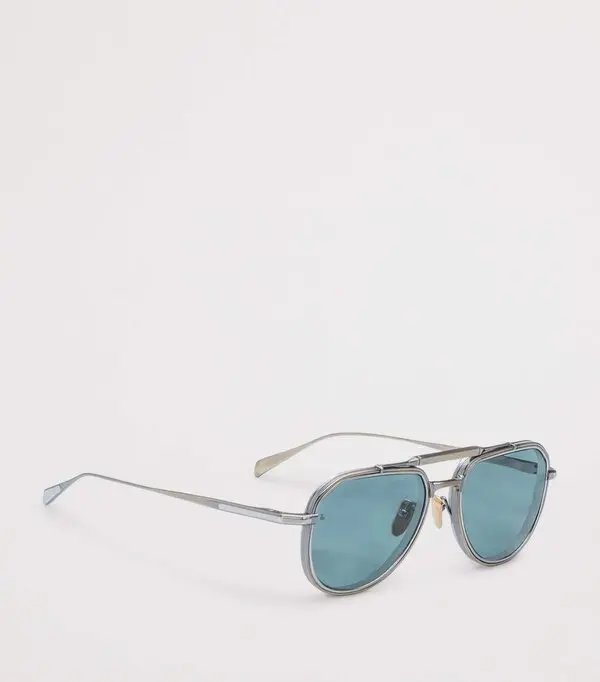 JACQUES MARIE MAGE Titanium Aviator Sunglasses