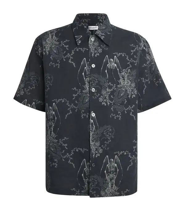 Our Legacy Cotton-linen Every Short-sleeve Shirt - Black