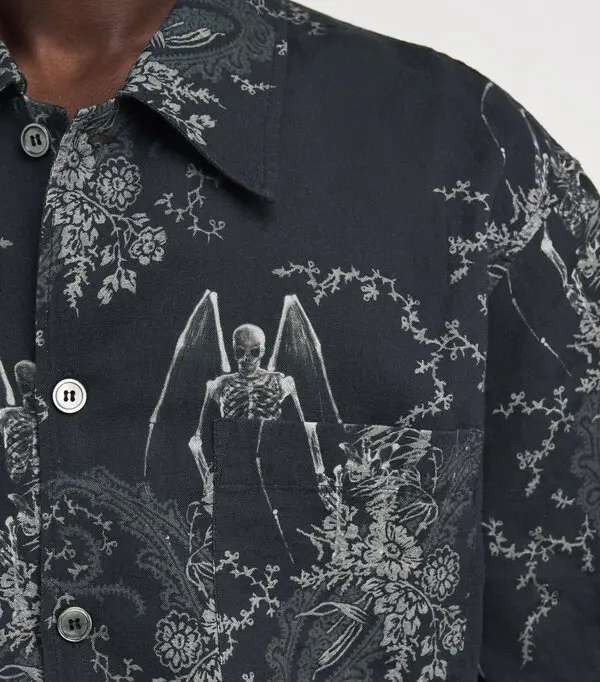 Our Legacy Cotton-linen Every Short-sleeve Shirt - Black
