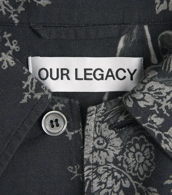 Our Legacy Cotton-linen Every Short-sleeve Shirt - Black