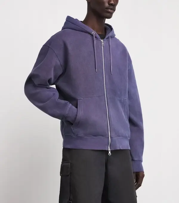 Our Legacy Rascal Organic Cotton Zip-up Hoodie - Purple