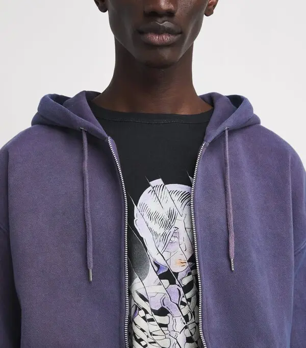 Our Legacy Rascal Organic Cotton Zip-up Hoodie - Purple