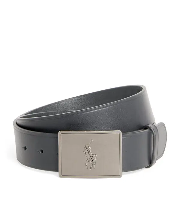 Polo Ralph Lauren Leather Polo Pony Belt - Black