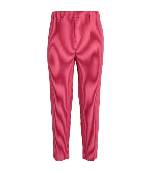 Issey Miyake Pleated Straight Trousers - Pink