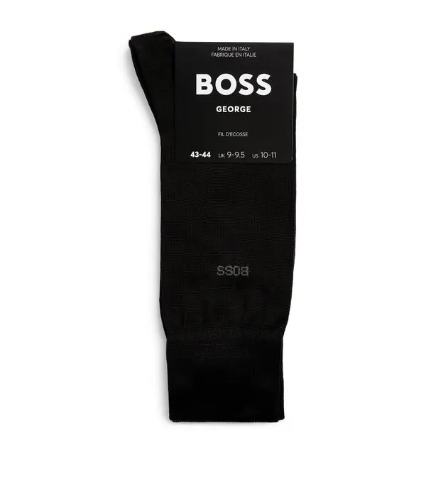 BOSS George Flat Knit Socks - Black