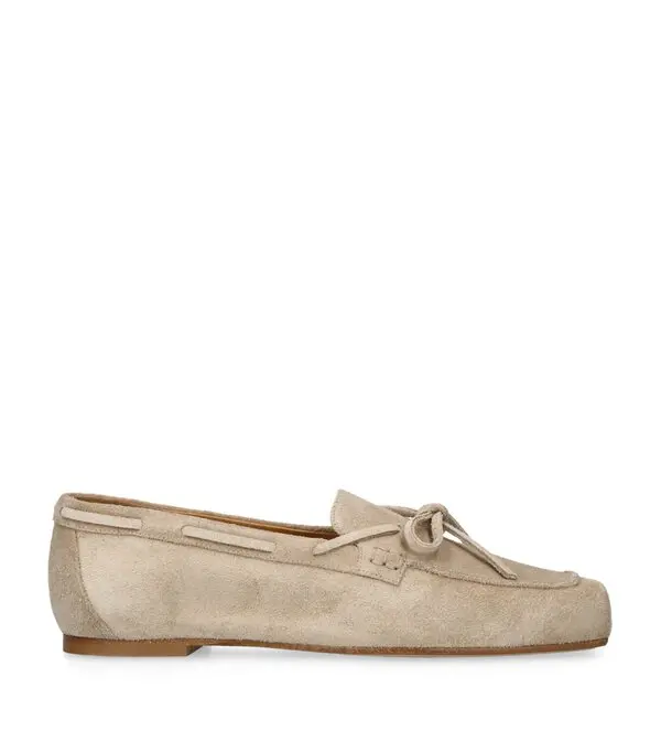 AeydĒ Suede Jaspar Loafers - Beige