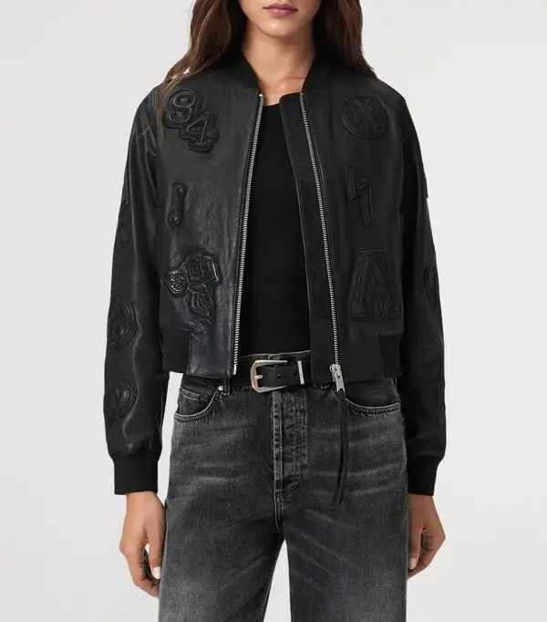 ALLSAINTS Leather Orten Bomber Jacket