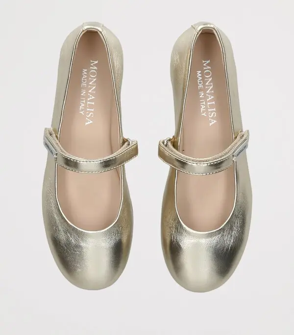 Monnalisa Metallic Ballet Flats