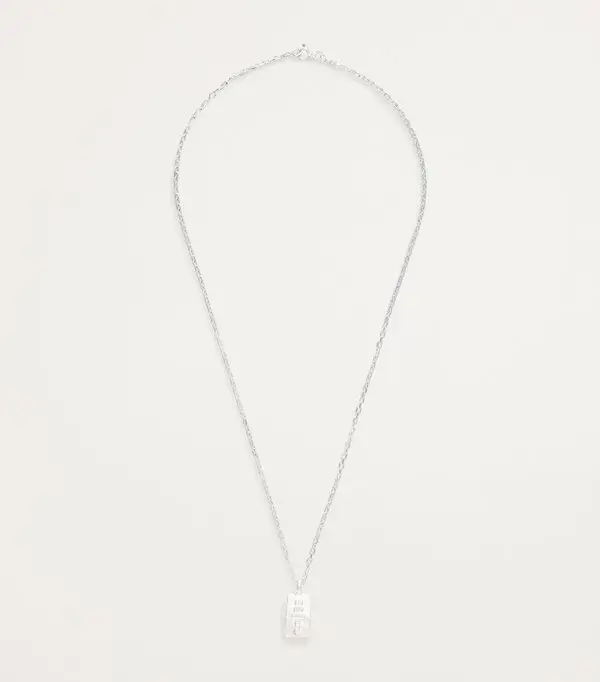THE OUZE Sterling Hallmark Ingot Pendant Necklace