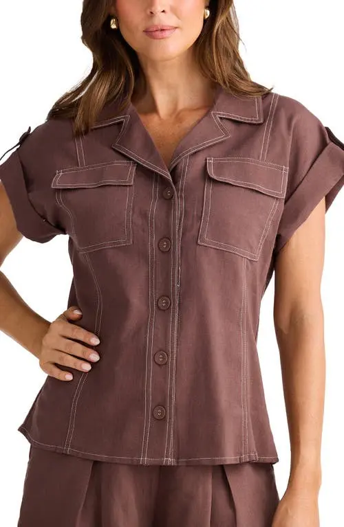 BRAVE+TRUE Portia Stripe Button-up Shirt