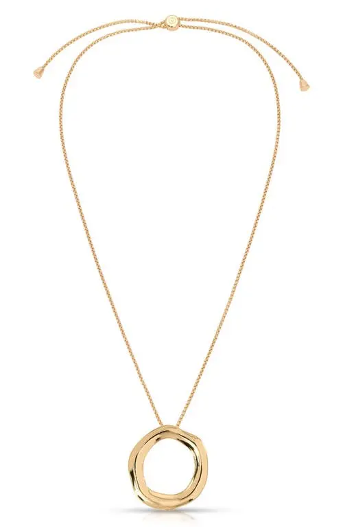 Ettika Open Circle Pendant Necklace - Gold