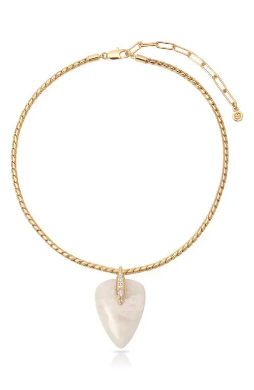 Ettika Solstice Pendant Choker Necklace - Bone