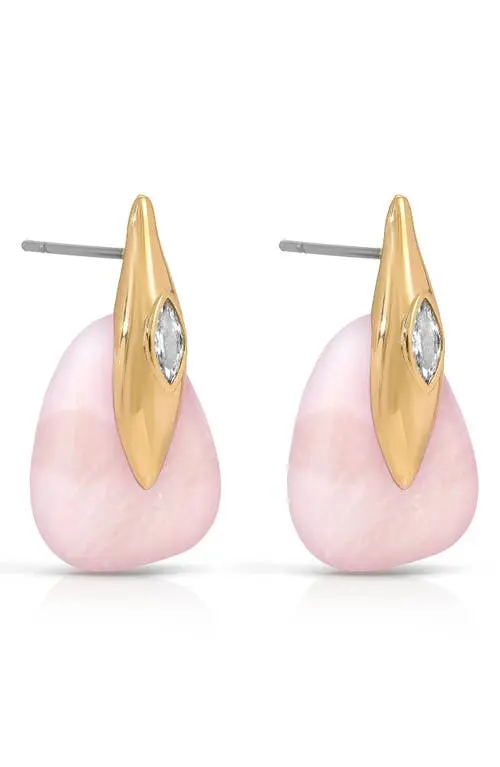 Ettika Solstice Drop Earrings - Rose Quartz