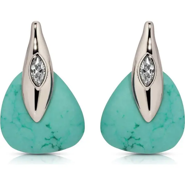 Ettika Solstice Drop Earrings - Turquoise And Silver