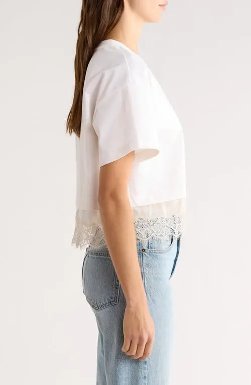 Staud Grier Lace Trim Top
