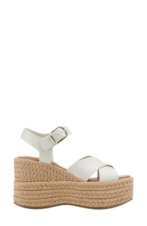 Marc Fisher Pasion Espadrille Platform Wedge Sandal - Ivory