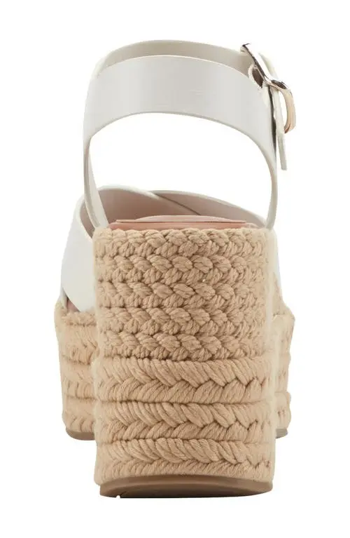 Marc Fisher Pasion Espadrille Platform Wedge Sandal - Ivory