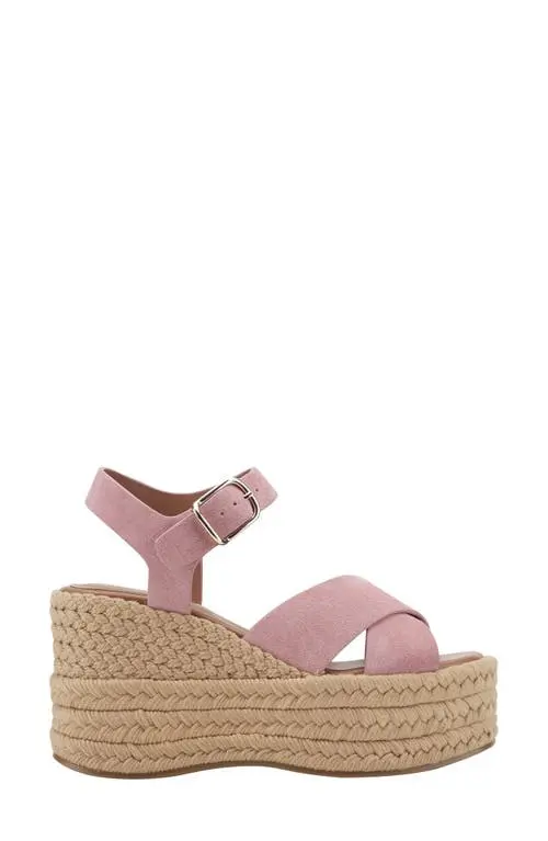 Marc Fisher Pasion Espadrille Platform Wedge Sandal - Medium Pink