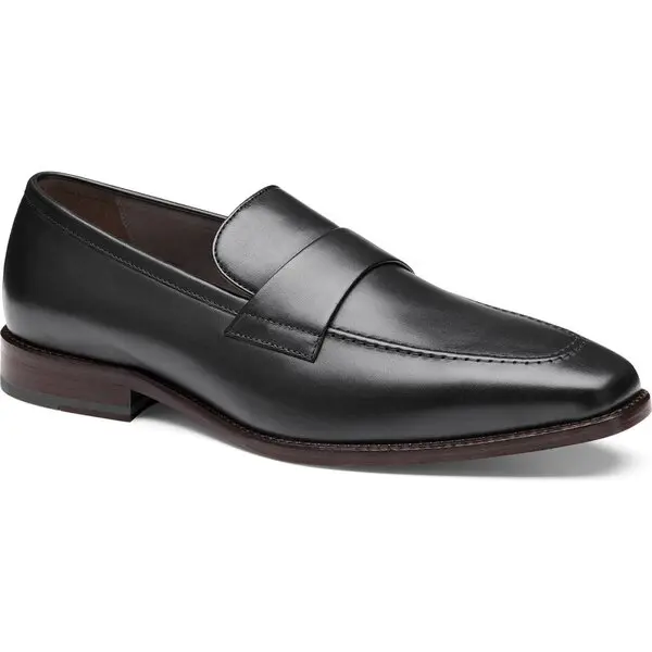 Johnston & Murphy Floyd Penny Loafer - Black Full Grain
