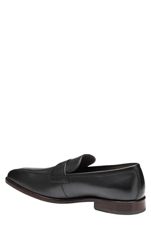 Johnston & Murphy Floyd Penny Loafer - Black Full Grain