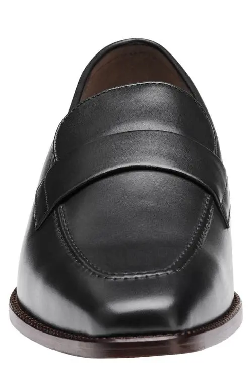 Johnston & Murphy Floyd Penny Loafer - Black Full Grain