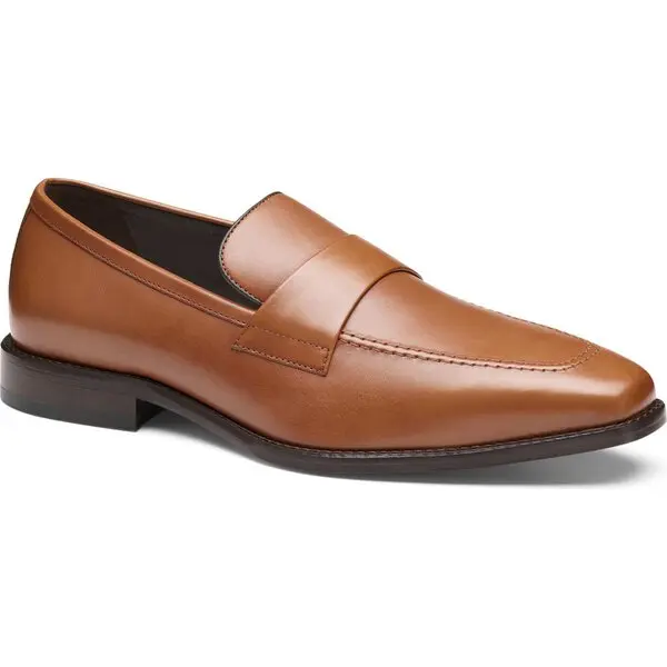 Johnston & Murphy Floyd Penny Loafer - Tan Full Grain