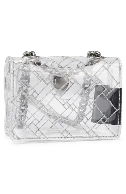 Kurt Geiger Micro Kensington Vinyl Crossbody Bag - Clear/silver