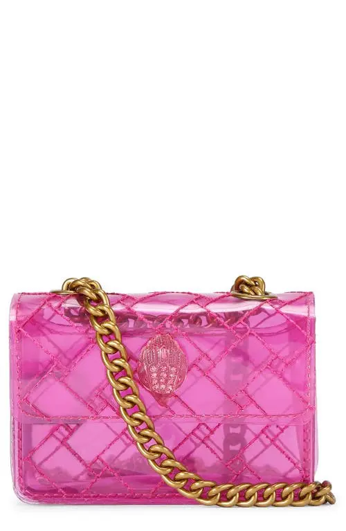 Kurt Geiger Micro Kensington Vinyl Crossbody Bag - Fuchsia