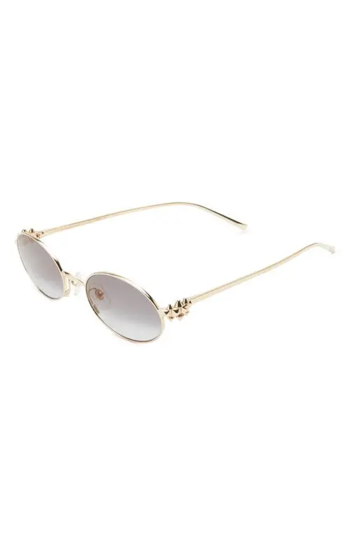 CARTIER 52mm Oval Gradient Sunglasses - Gold/grey Lens