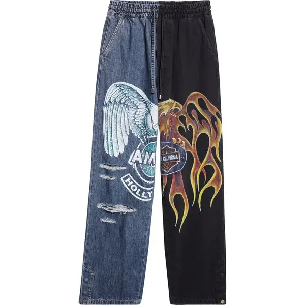 Amiri Spliced Baggy Jeans - Multi