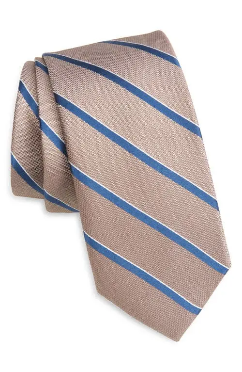 Nordstrom Laren Stripe Silk Tie - Blue