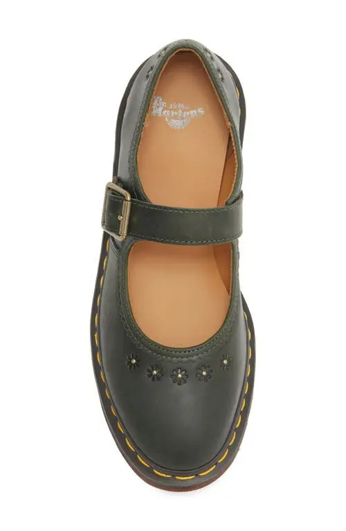 Dr. Martens Flower Mary Jane Flat - Dms Green
