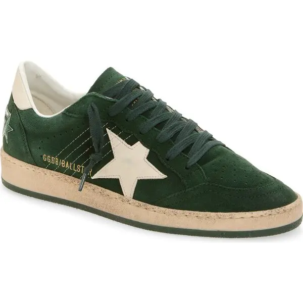 GOLDEN GOOSE Ball Star Sneakers - Dark Green/cream