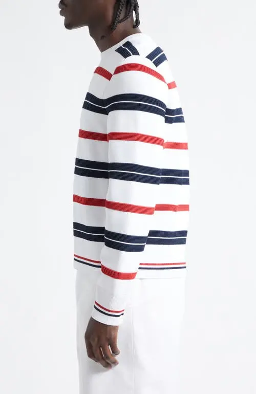 Thom Browne Variegated Rep Stripe Ottoman Stitch Sweatshirt
