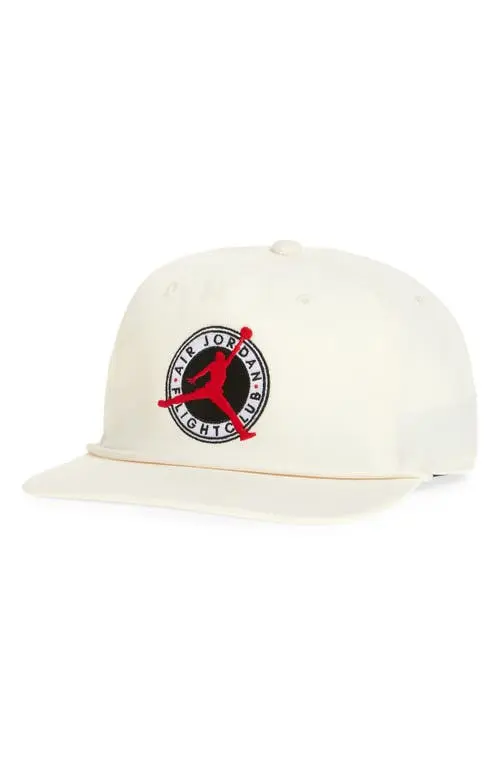 JORDAN Flight Club Snapback Baseball Cap - Pale Ivory/black