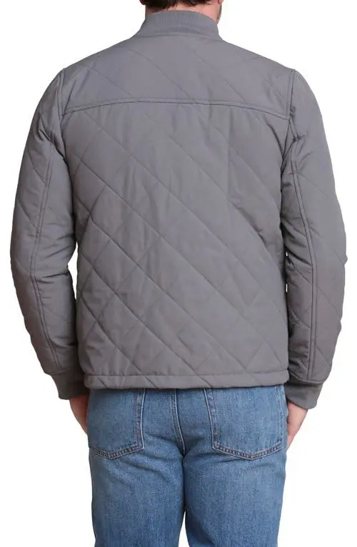 Bagatelle Quilted Bomber Jacket - Charcoal