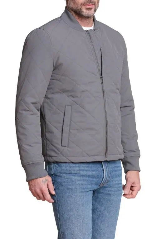 Bagatelle Quilted Bomber Jacket - Charcoal