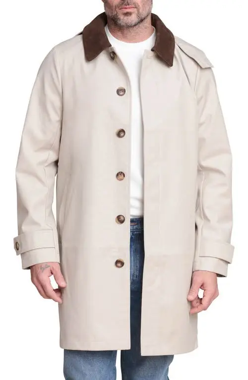 Bagatelle Combo Collar Mac Coat With Detachable Hood - Khaki