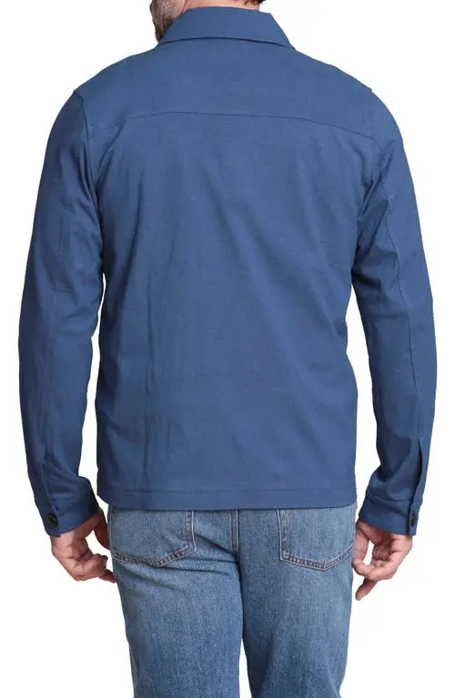 Bagatelle Relaxed Fit Linen & Cotton Work Jacket - Indigo