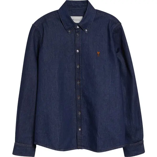 Ami De Coeur Denim Button-down Shirt - Indigo