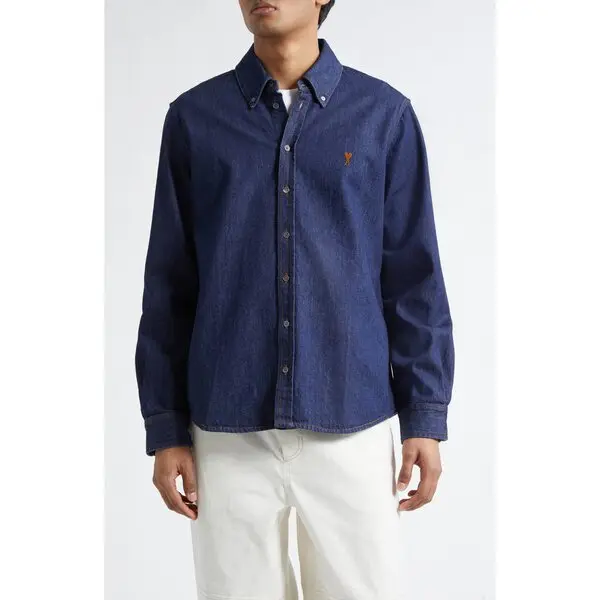Ami De Coeur Denim Button-down Shirt - Indigo
