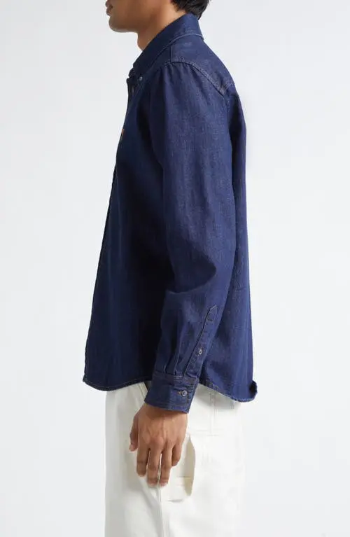 Ami De Coeur Denim Button-down Shirt - Indigo
