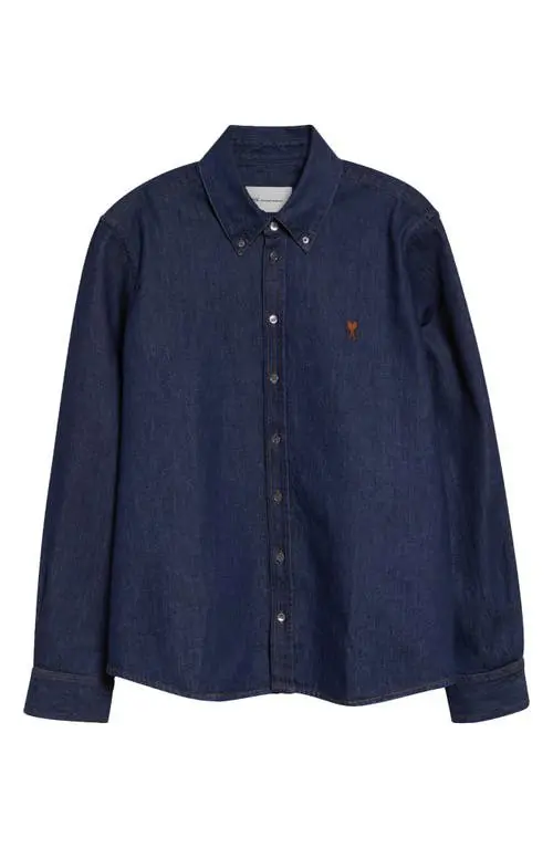 Ami De Coeur Denim Button-down Shirt - Indigo