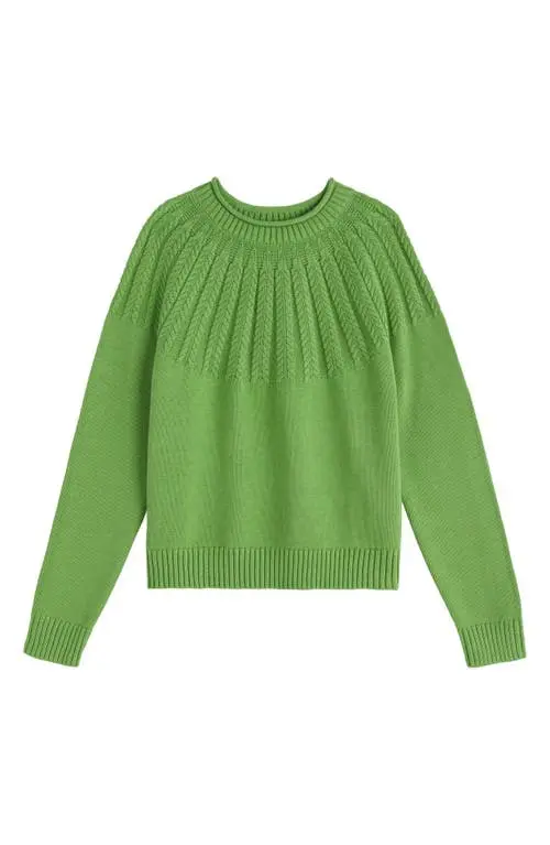 SEASALT CORNWALL Stone Chat Organic Cotton Sweater - Knit Melange Clover Leaf