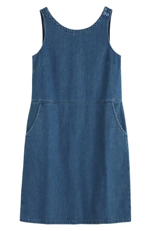 SEASALT CORNWALL Salt Weave Denim Pinafore Dress