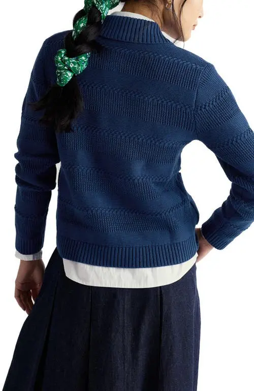 SEASALT CORNWALL Nut Lane Collared Organic Cotton Cardigan