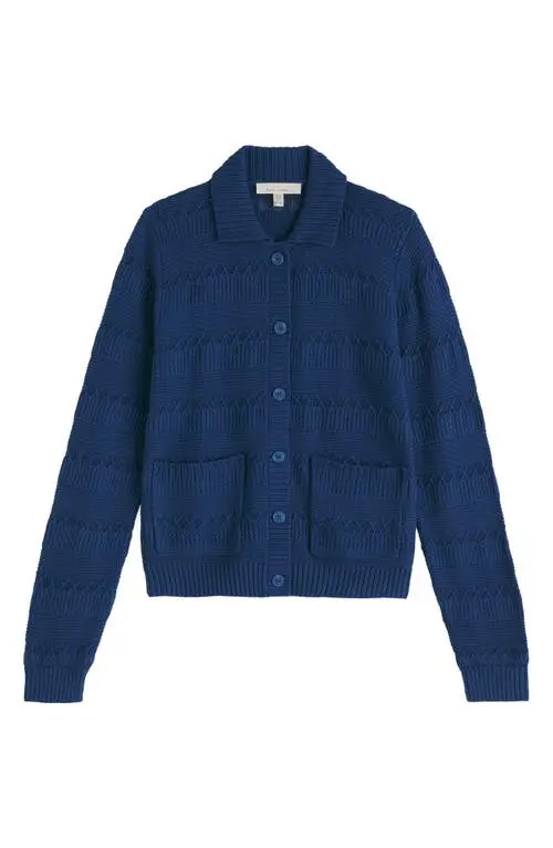 SEASALT CORNWALL Nut Lane Collared Organic Cotton Cardigan