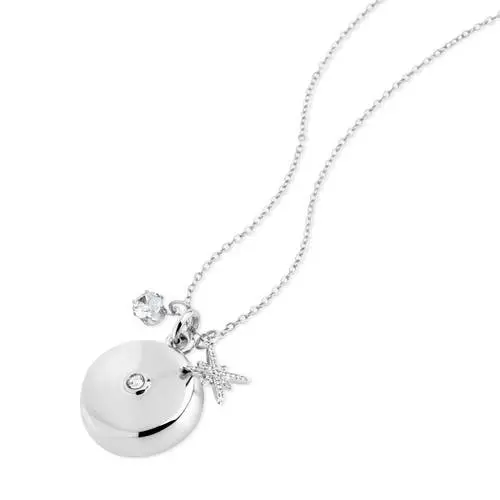 INVISAWEAR Starburst Charm Necklace - Silver